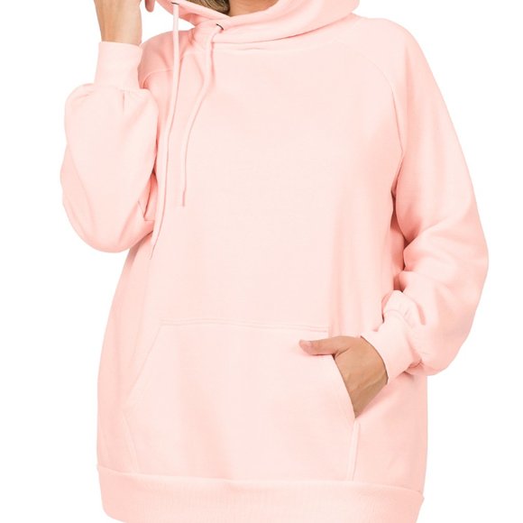 Zenana Outfitters Tops Clearancenew Zenana Cream Pink Side Tie